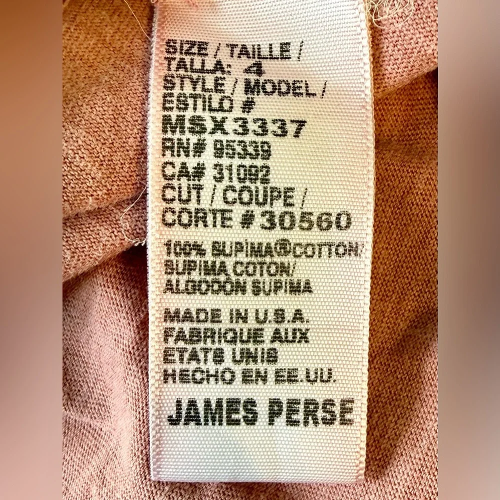 James Perse | Shirts | James Perse Standard Polo Shirt Made Usa Garment ...